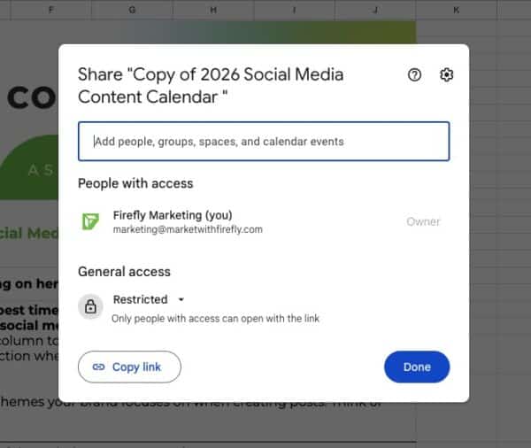 2026 Social Media Content Calendar Template | Free Download