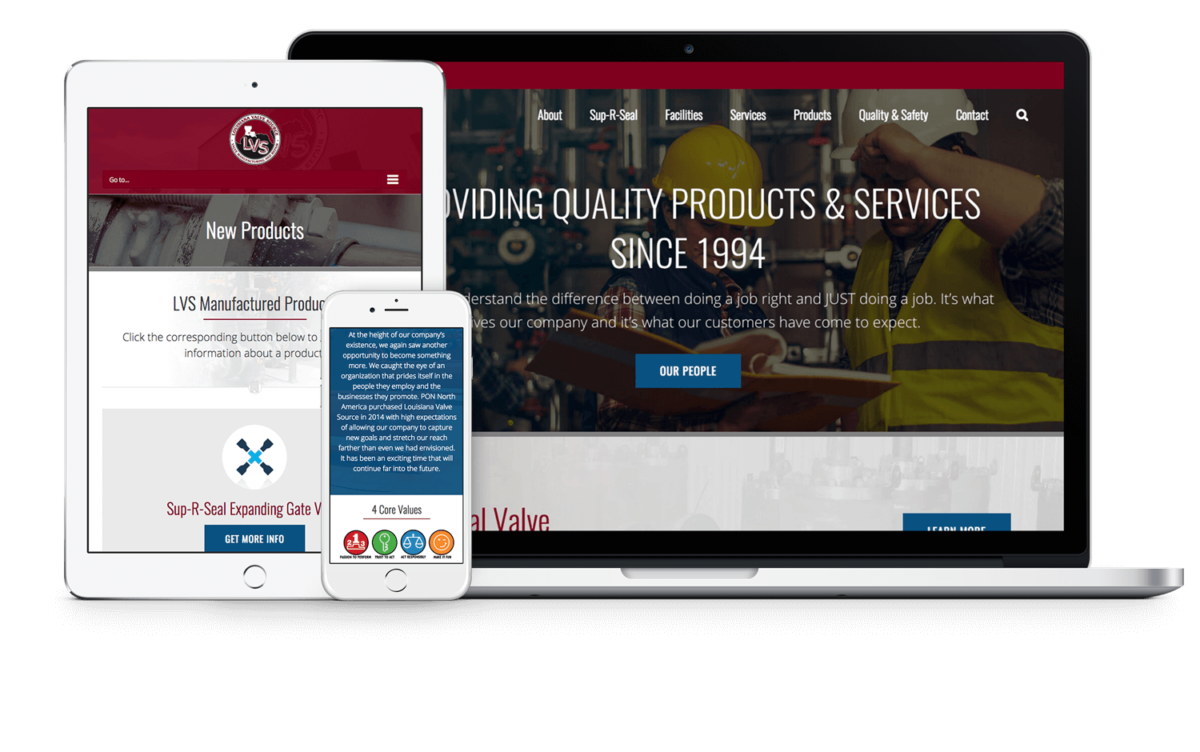 Web Design & SEO - Louisiana Valve Source | Firefly Marketing