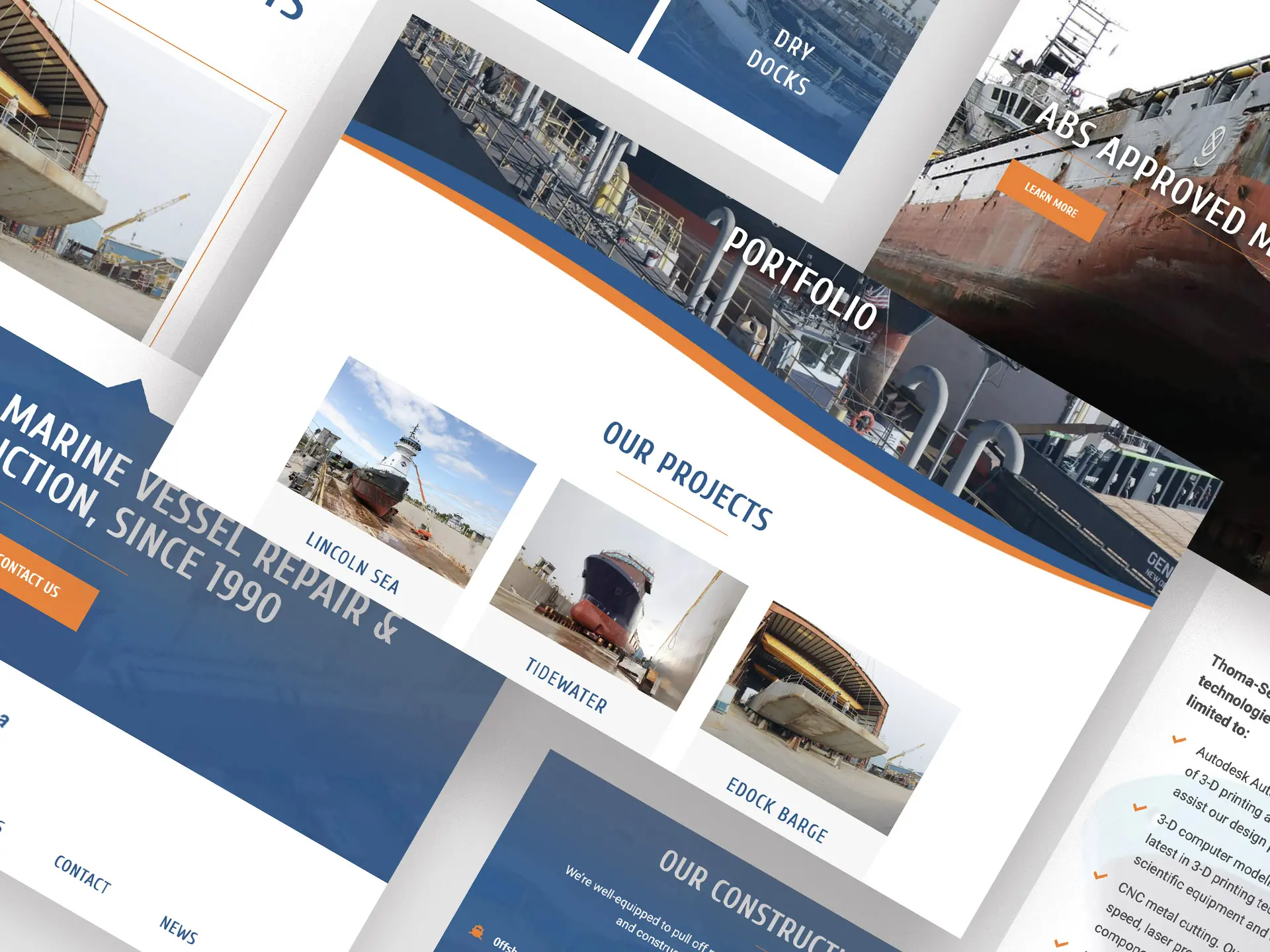 Web Design Portfolio - Thoma-Sea Ship Builders | Firefly Marketing